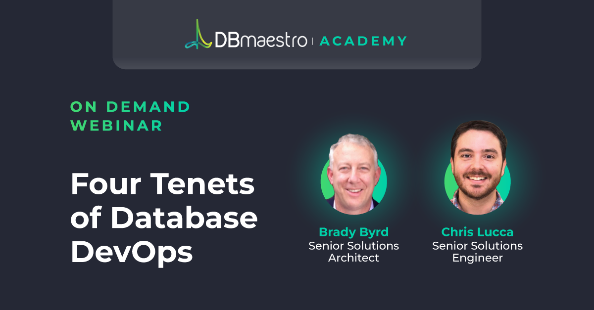 Four Tenets of Database DevOps | DBmaestro